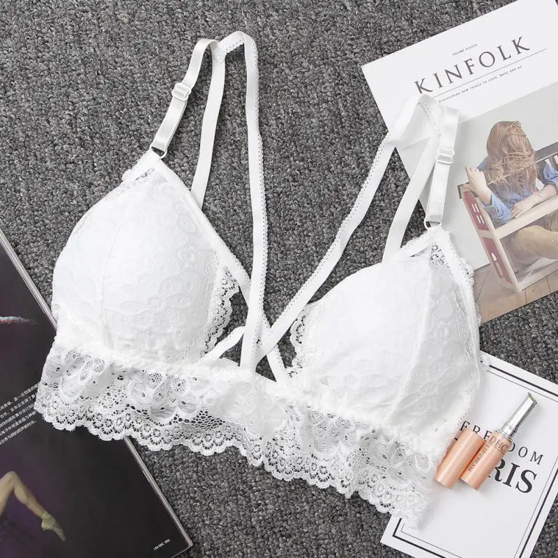 Sexy Lace Bandeau Bra Non Convertible Straps Padded Bandeau Top Crop
