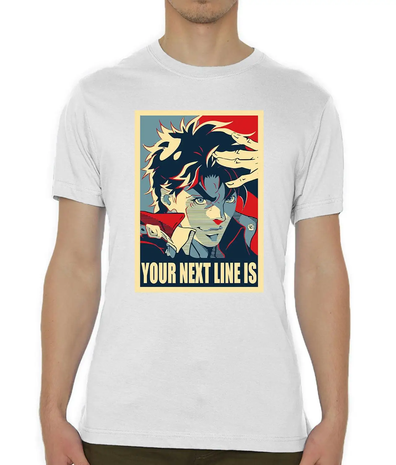 Joseph Joestar Your Next Line Is Jojo Printed Mens T Shirts Fashion ...