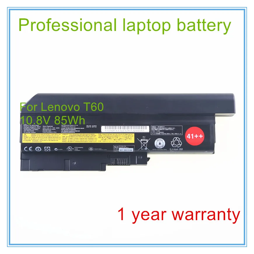 New 9cells 85wh Original Laptop Battery For R60 R60e T60 T60p R500 T500 ...