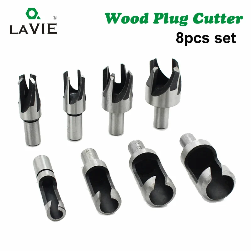 LAVIE-8PCS-Wood-Plug-Cutters-Set-Woodworking-Cutting-Tool-Wood-Drill ...