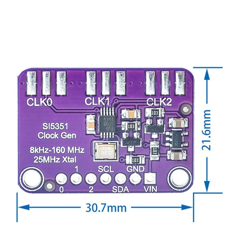 DC 3V-5V CJMCU-5351 Si5351A Si5351 I2C Clock Generator Breakout Board ...