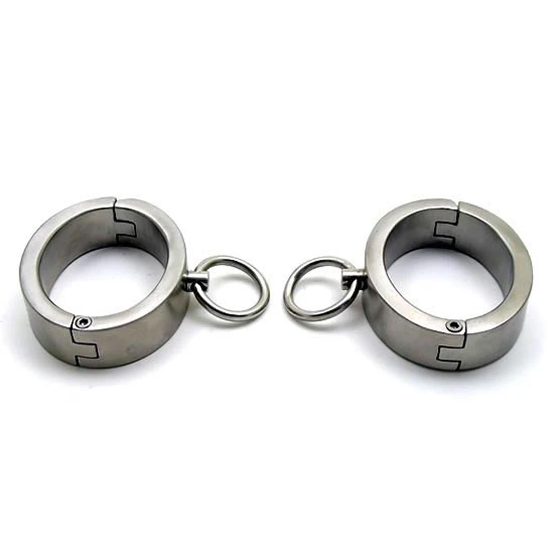 High 2cm Exquisite Stainless Steel Handcuffs For Sex Toys For Coupels Bondage Restraints Bdsm