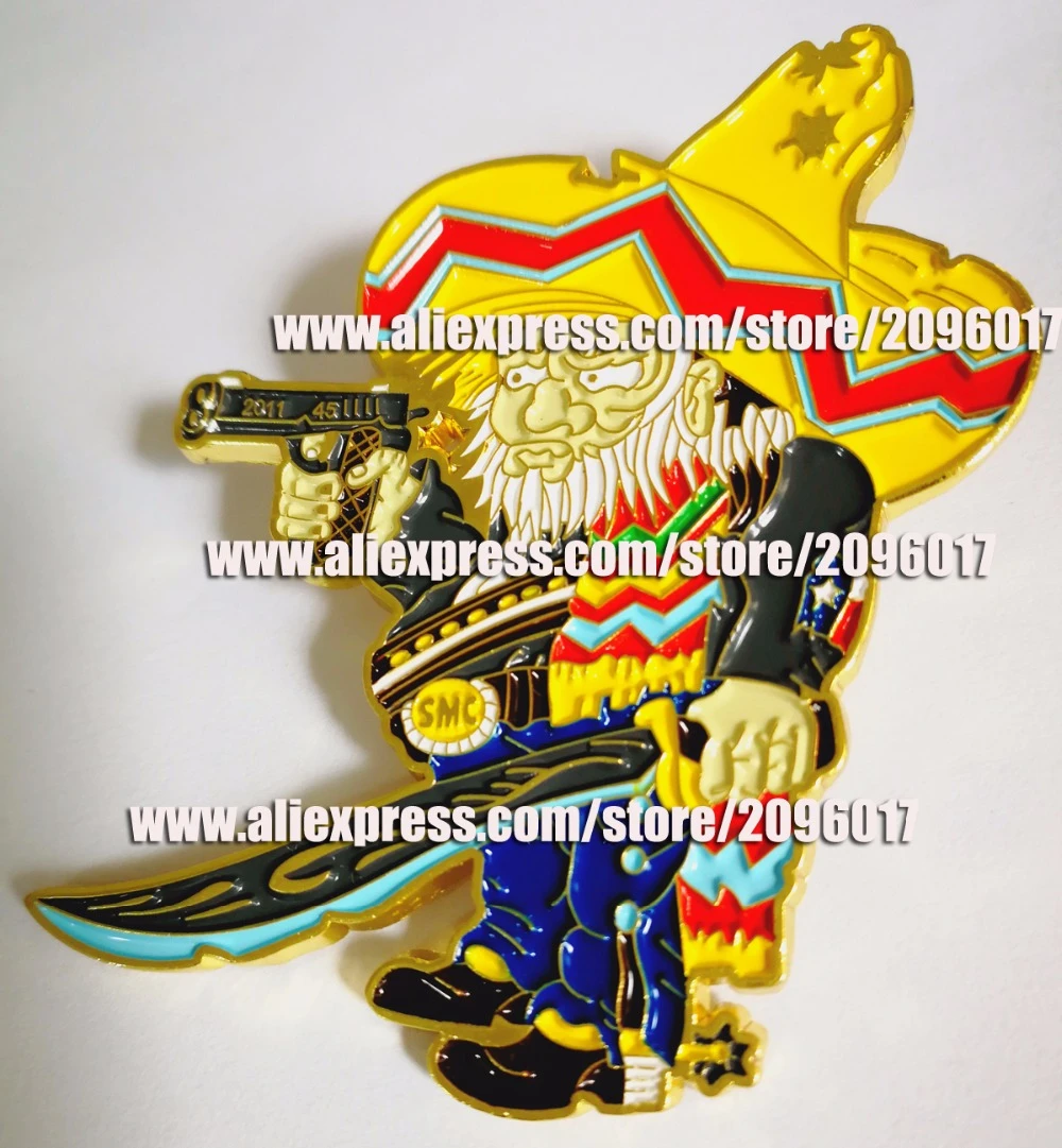CUSTOMIZED BANDIDOS PINS BADGES BROOCHES FOR THE BANDIT MC MOTORCYCLE ...