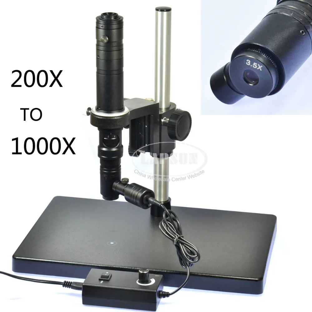 200x - 1000x Zoom Stereo Microscope Camera Coaxial Light Monocular C ...