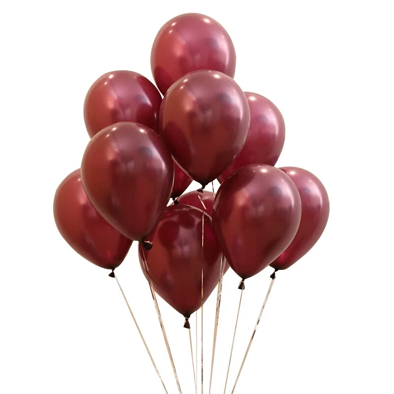 30pcs/lot 2.3g Sparkling Burgundy Wine Red Latex Balloons Wedding ...