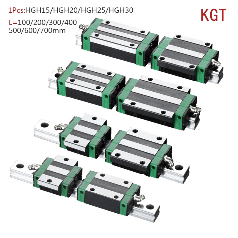 Kgt Hgh15 Hgh20 Hgh25 Hgh30 L 100 200 300 400 500 600 800mm Heavy Linear Rail Slide 1pc Hg15 ...