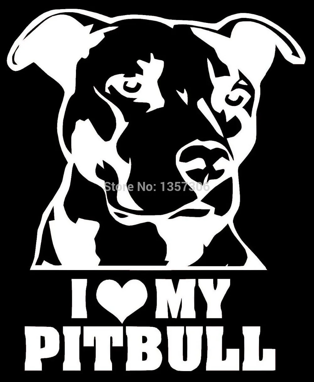 I love my Pitbull Dog Vinyl Decal/Sticker Bumper Stickers Stickers ...