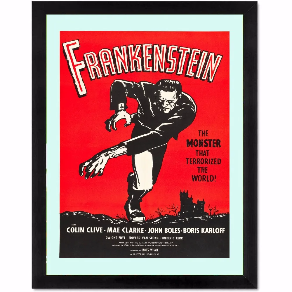Frankenstein moderno mural de poster artístico cuadros seda tela impreso cuadro decoración de ...