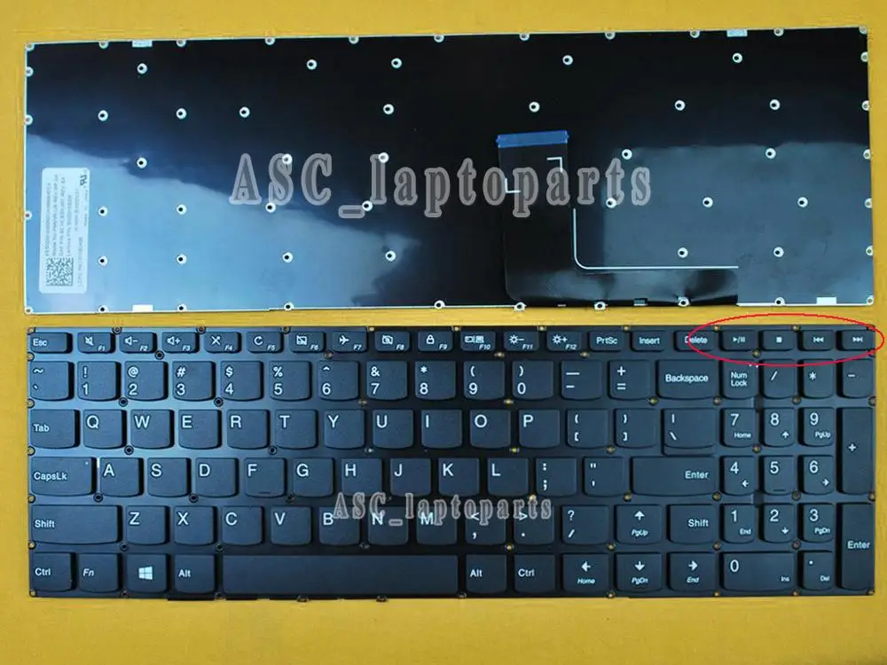 New US QWERTY Keyboard for Lenovo IdeaPad 310 15ABR 310 15IAP 310 15ISK ...
