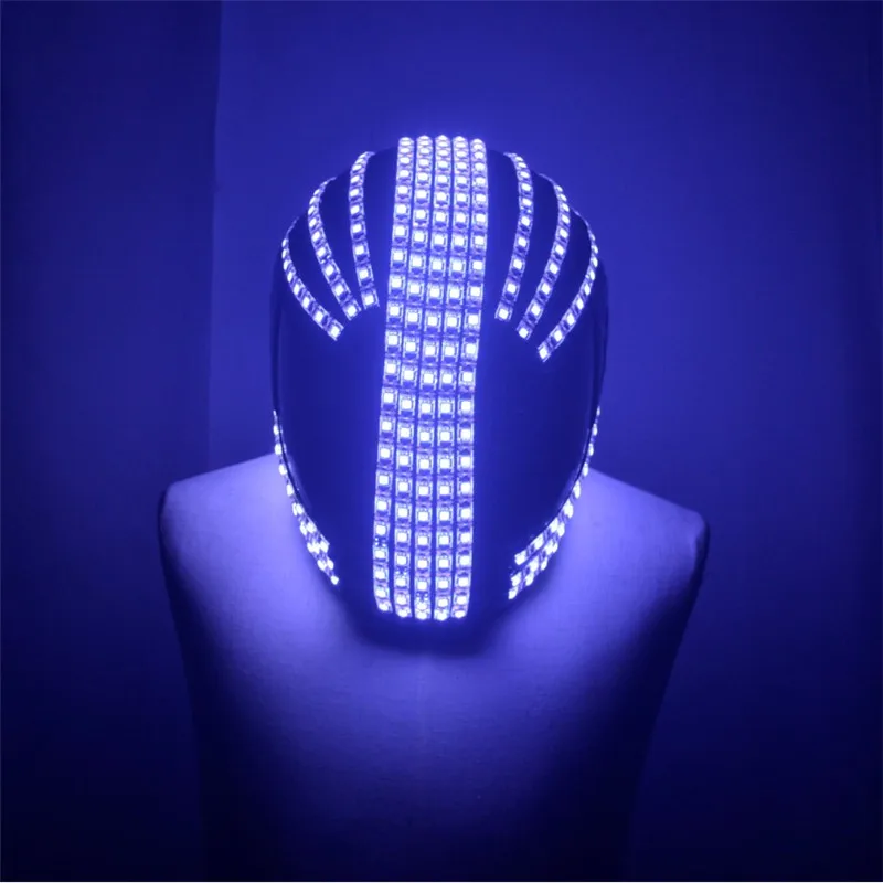 M26 Programmable Led robot men helmet dj performance headwear ballroom ...