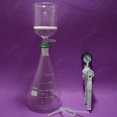 2000ml Filtration Set[erlenmeyer Flask+filter Funnel(3#) +vacuum Pump ...