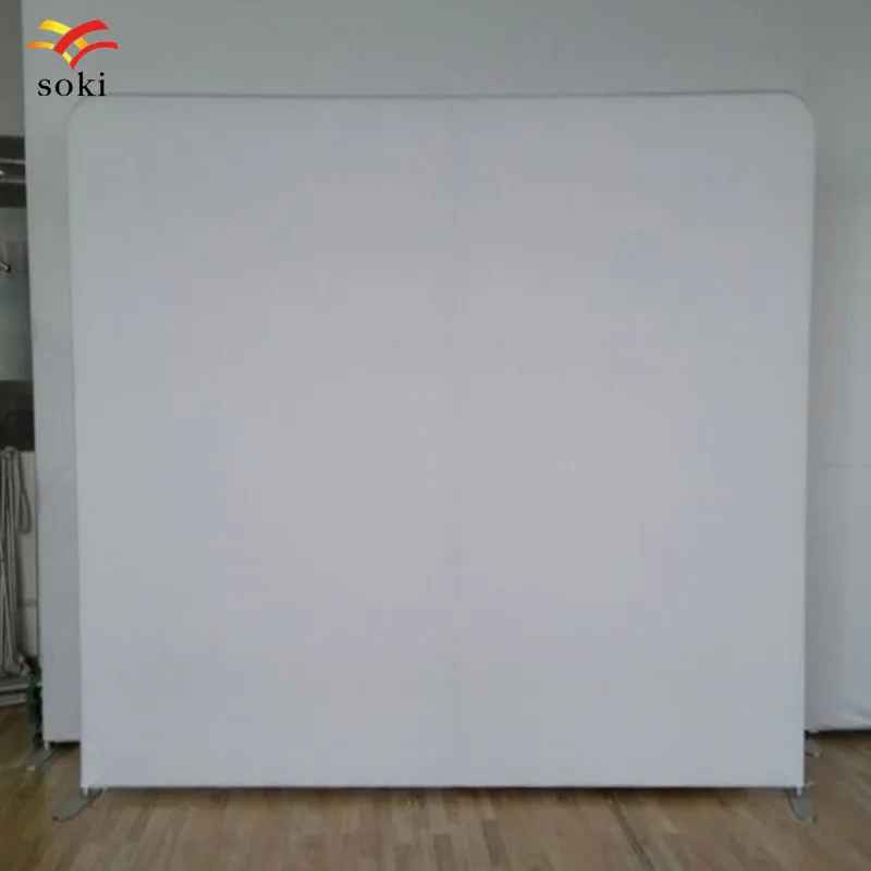 7.5x8ft тканевая Натяжная выставочная витрина легкая настройка баннер ...
