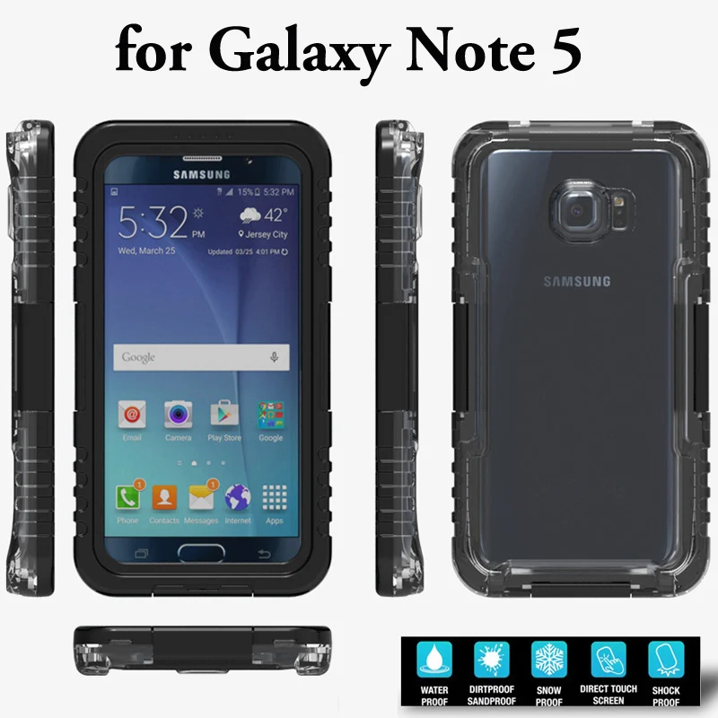 New Note 5 WaterProof Case Underwater Swim Diving Case For Samsung ...