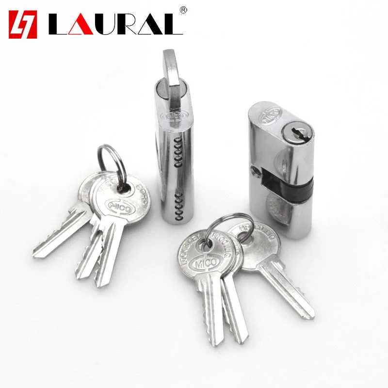 Indoor Door Lock Core 54mm Single Dial Lock Cylinder OB Hole Glass ...