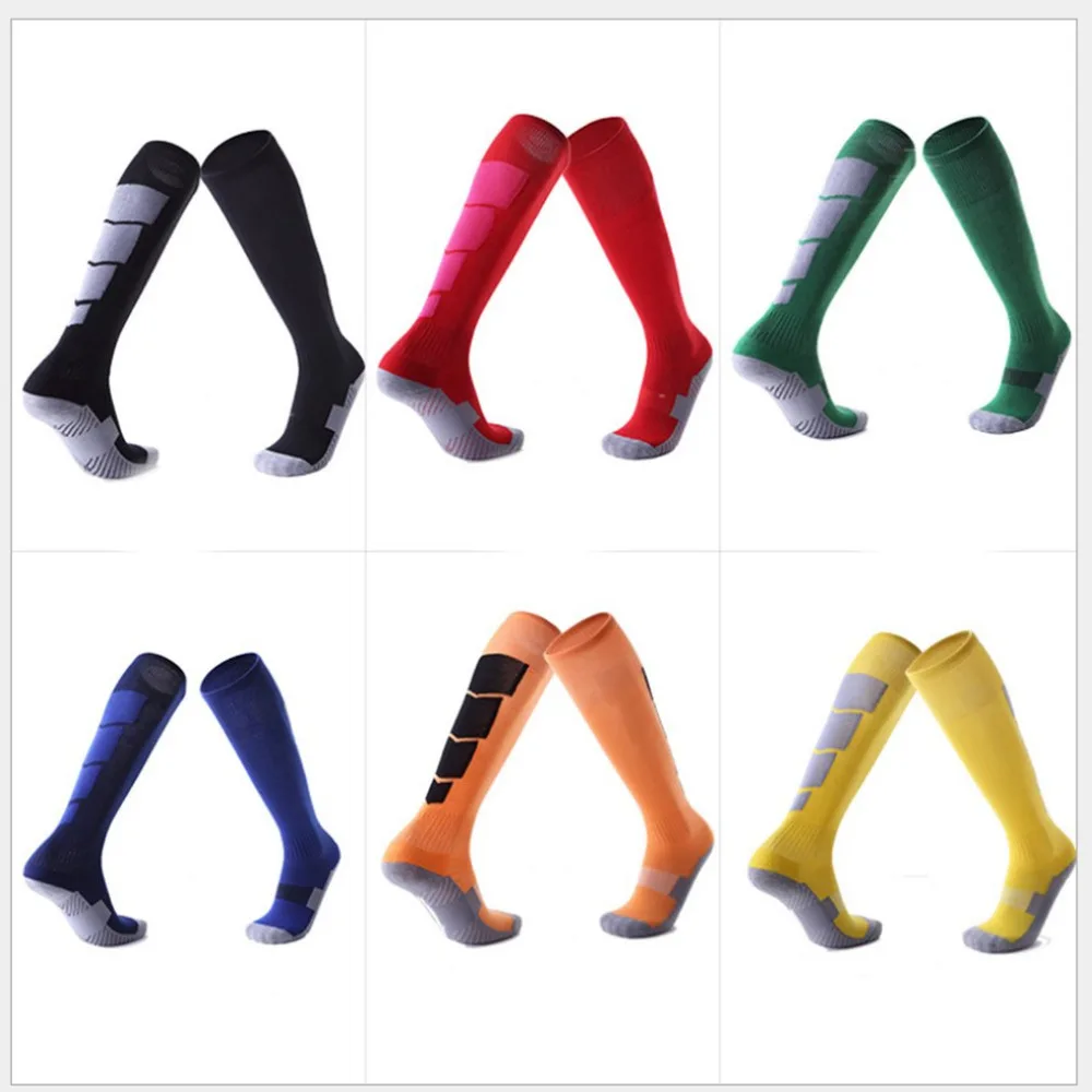 1 Pair Anti Slip Soccer Sports Socks Men Sock Football Knee Above Long ...