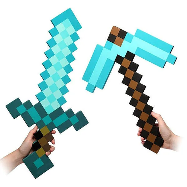 Newest design Mini Size 40 60cm MineCraft Blue Diamond Sword Soft EVA ...