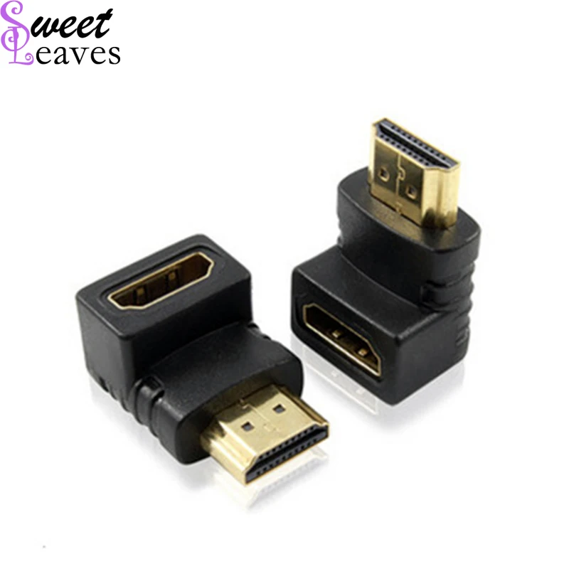 HDMI male to HDMI female Cable Adapter Converter 90 Degree angle for ...