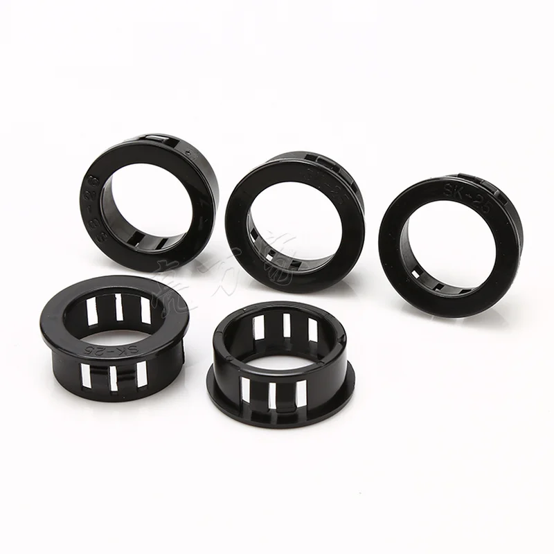 10pcs plastic snap-on cable grommet gasket 8-50mm round electric box ...