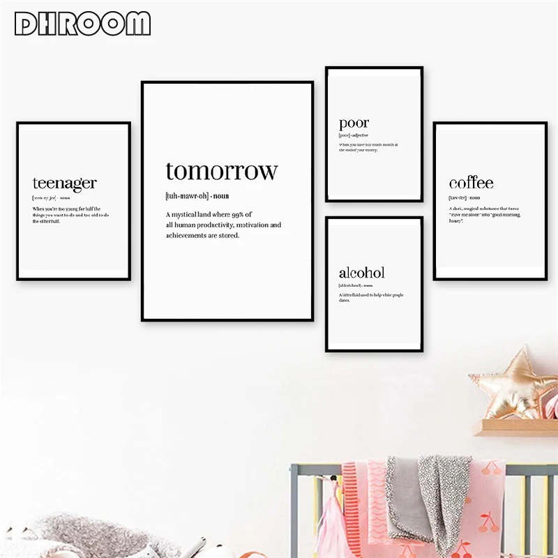 Wall Décor Home Décor Coffee Definition Wall Art/Word Definition Print ...