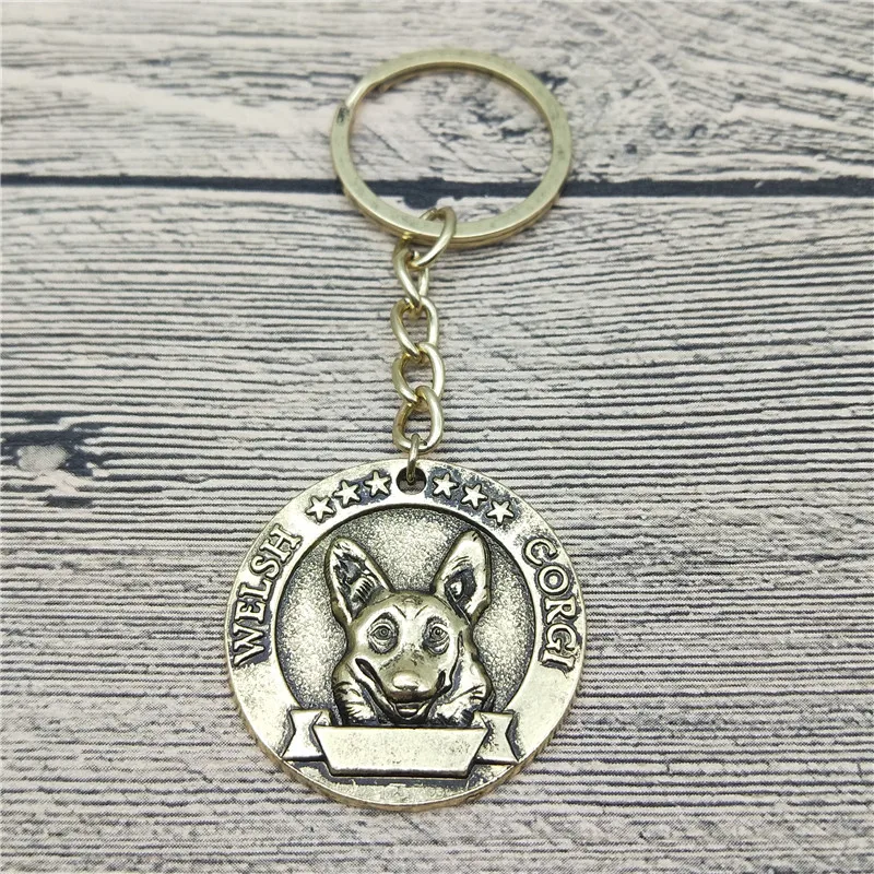 New Trendy Retro Welsh Corgi Key Chains Fashion Pet Dog Jewellery Welsh ...