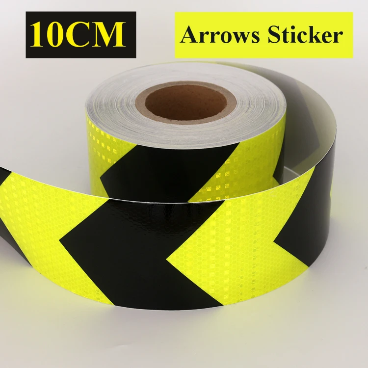10CM High brightness Truck Warning Safety markings Fluorescent Yellow ...