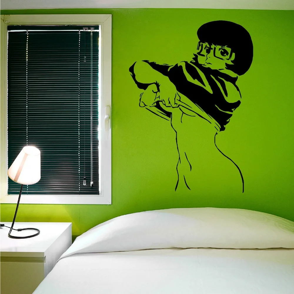 Sexy Velma Scooby Doo Vinyl Wall Art Sticker Room Decal Otaku Bedroom Wall Decals Removable Art