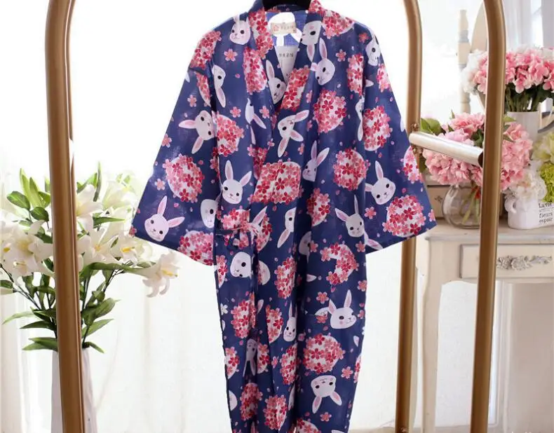 2019 Summer Polyester Funny Girl Kimono Robes Women Simple Nightgown ...
