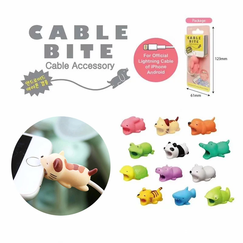2018 Original POP Cable Bite Phone Holder Protector for iPhone x 8 7 6 5s Plus Cable One Bite 18 ...