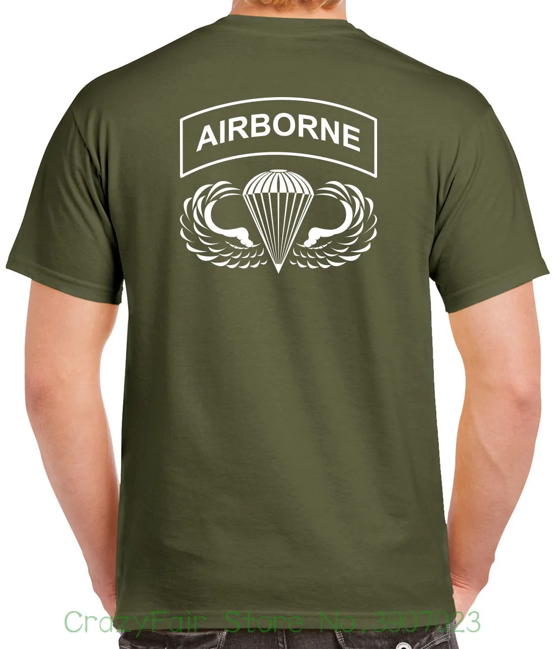 Airborne T shirt 2 Sided Tee 82nd 101st Paratrooper 0027 2 Printed T ...