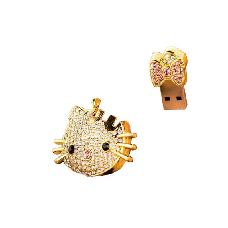 Wholesale 1G 2G 4G 8G 16G 32G 64G U disk.hello kitty U disk crystal ...