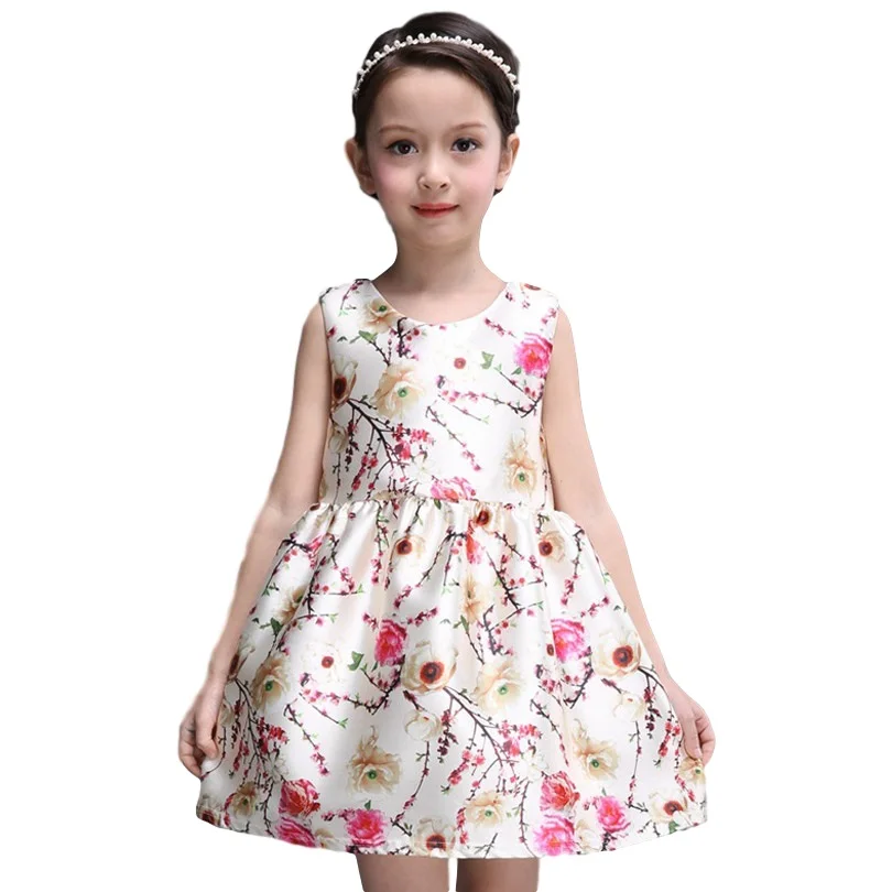 Girls Dress For 3 8years Old Summer Style Kids Dresses For Girls Flower ...