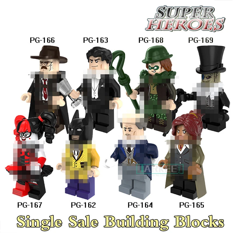 Building Blocks PG8045 Harley Quinn Batman Riddler Penguin Bruce Wayne ...
