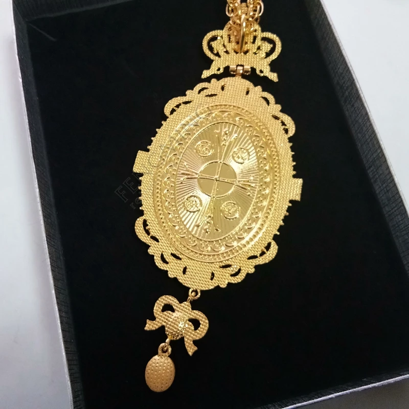 Orthodox elliptic Pectoral Cross design jeweled religious icon ...
