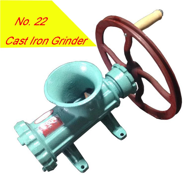 22 Cast Iron Handle Operating Meat Mincer Grinder Sausage Filler Manual ...