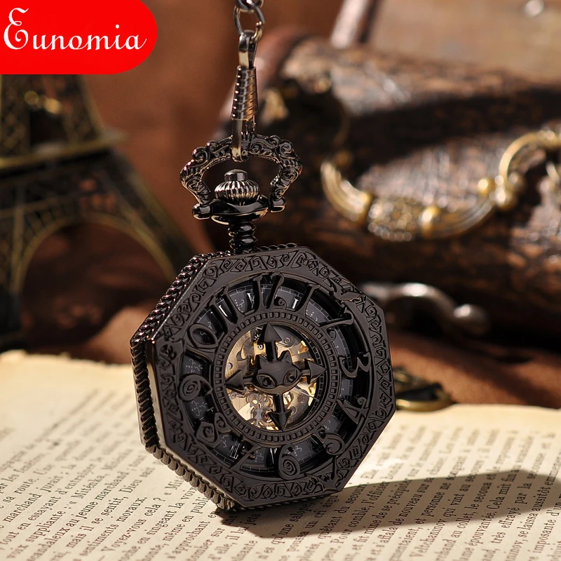 Reino unido Bat Hexágono Mecânica Pocket Watch PW078|mechanical pocket ...