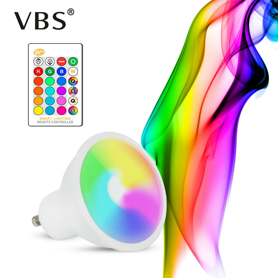 1Pcs/4Pcs LED RGB Bulb GU10 RGBW LED Lamp 110V 220V RGBWW High Power ...