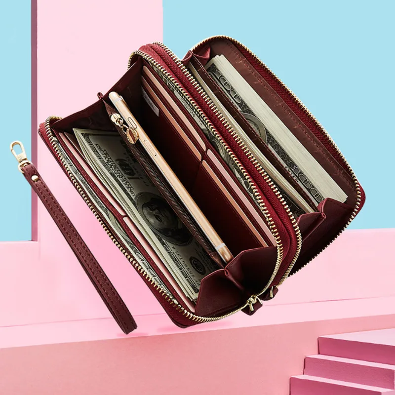 Large Capacity Ladies PU Leather Wallet Women Wallets and Purses Card ...