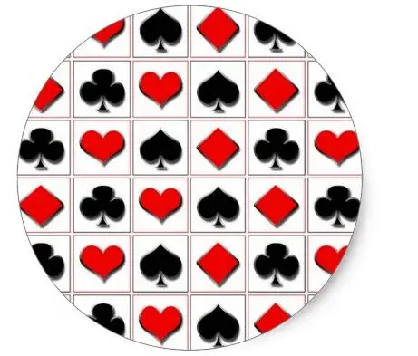 1.5inch 3D Playing card suits pattern Classic Round Sticker|stickers ...