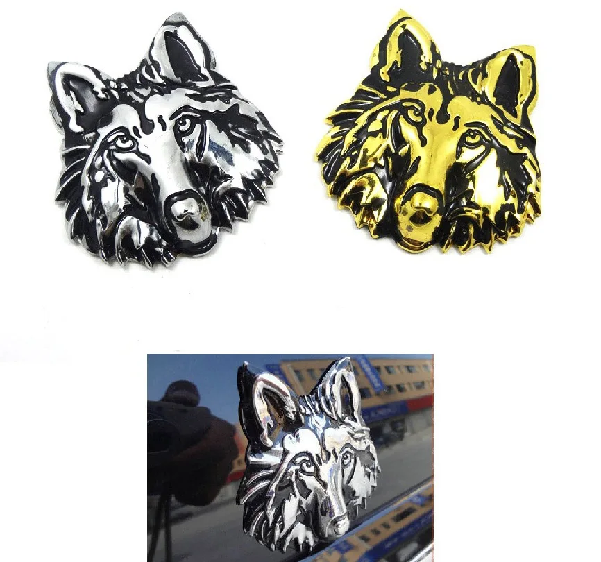 7*6.5CM 3D Wolf Head Decals Waterproof Funny Self adhesive Sticker for ...