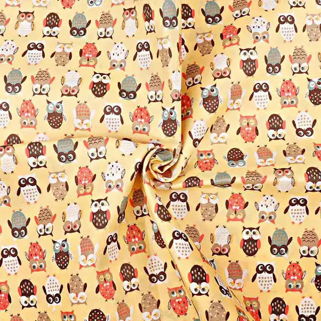 50*150CM Cute Owl Printed Fabrics Cartoon Print Fabrics For Clothing ...