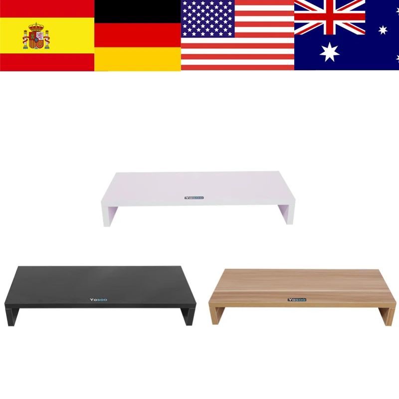 Wooden Laptop Stand Desktop Monitor Stand Table Reduce Eye Neck Strain ...