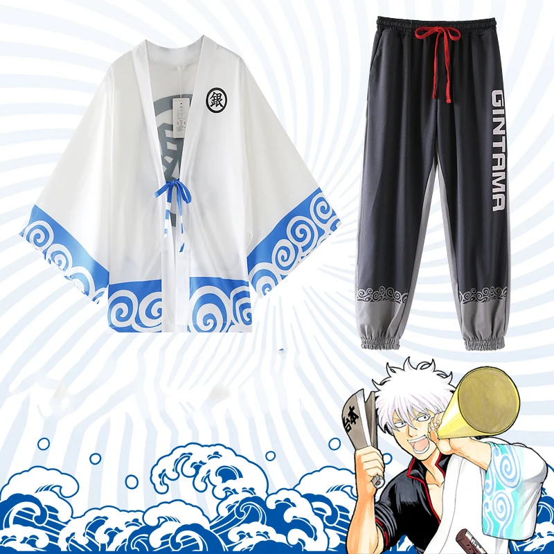 GINTAMA Sakata Gintoki Bathrobes Men Cloaks Cosplay Costumes Sleepwear ...