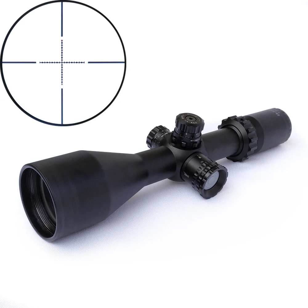 2.5 15x50 FFP red illuminated mil dot rifle scope close range aim ...