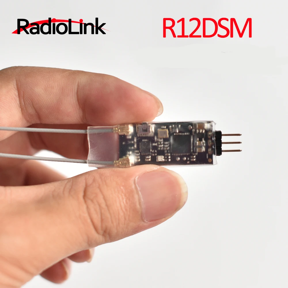 Radiolink R12DSM 마이크로 미니 수신기, 2.4G 12CH SBUS PPM 신호 지원, DSSS FHSS 확산 ...
