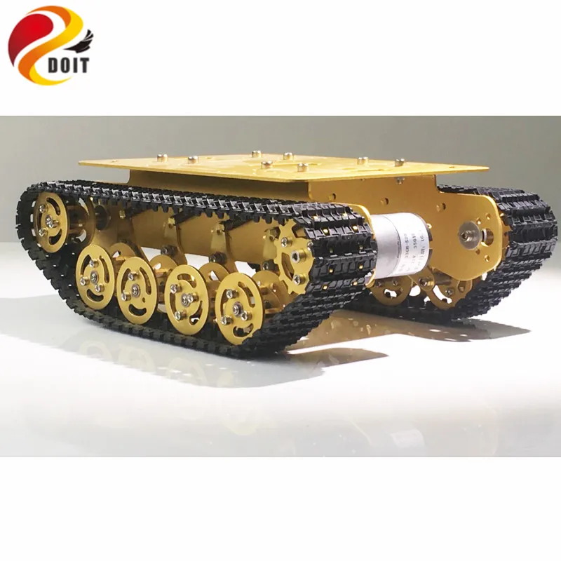 TS100 Metal Rc Robot Tank Car Chassis Shock Absorption Car With ...