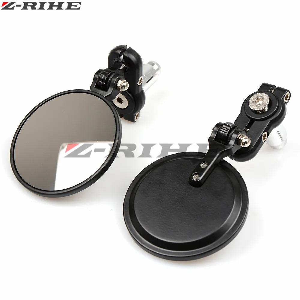 Universal Motor Bike Modified Retro Folding Motorcycle Mirror Black