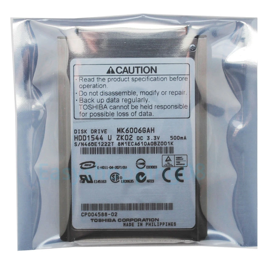 1.8 " 60 GB MK6006GAH HDD para SONY VGN T1XP T2XP TX1XP TX2XP DISCO ...