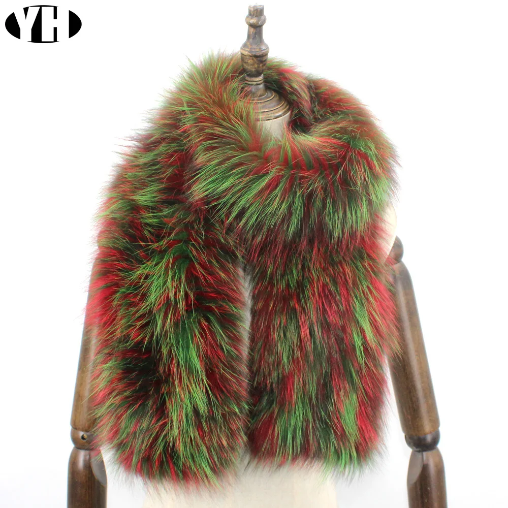2018 New Winter Women's knitted Real Fox Fur scarf natural Fox Fur ...