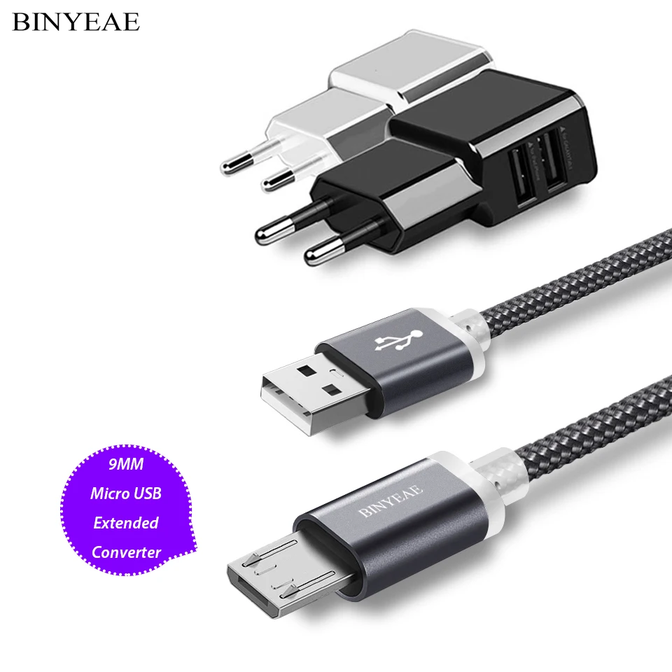 9mm Extra Long Micro USB Charging Cable For Blackview A7/A20/A30/BV6000 ...