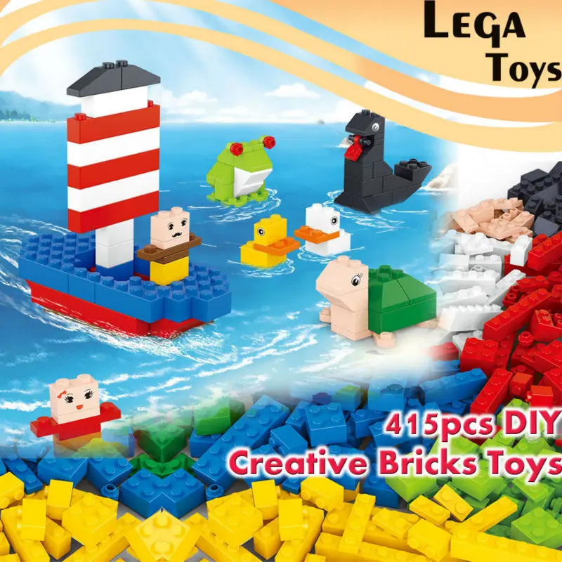 Basic Building Loose Bricks Set (415 Pieces City DIY Creative Bricks ...